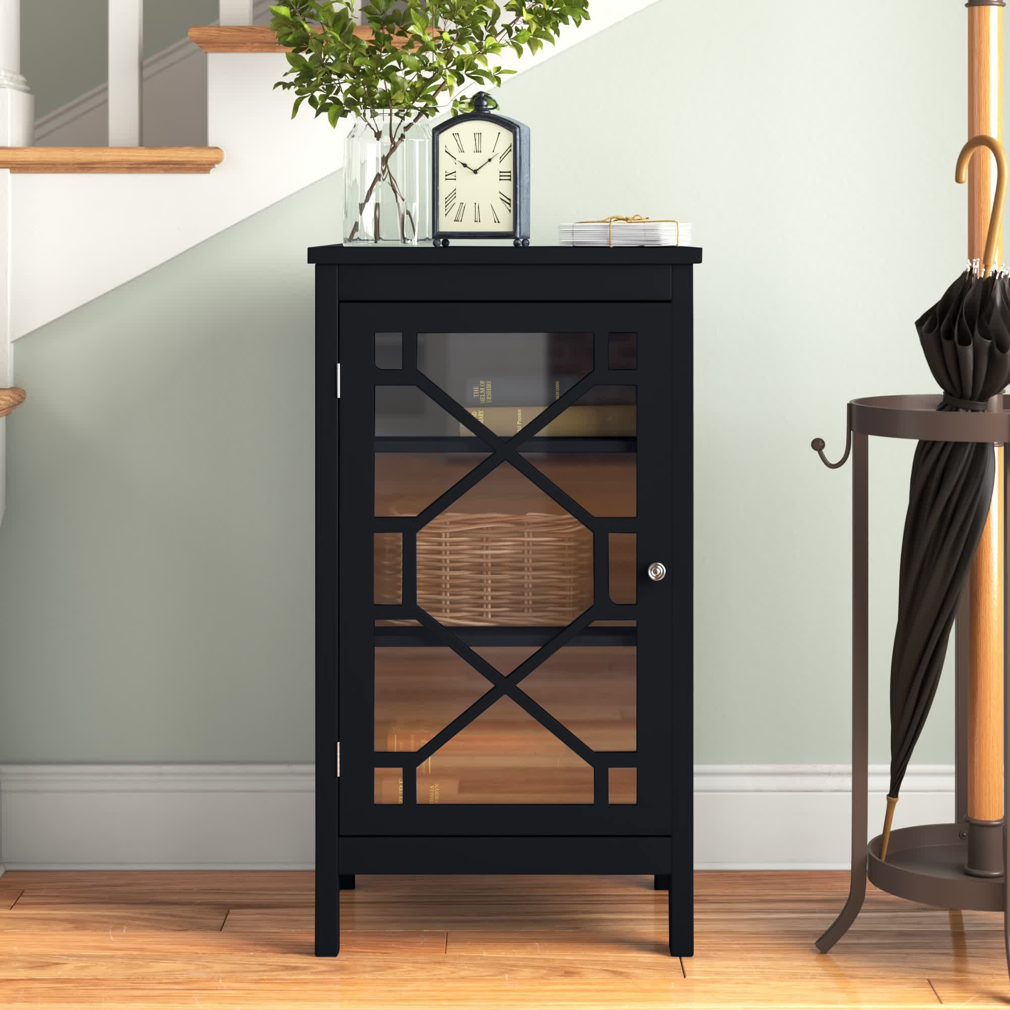 Gerke Accent Cabinet Highland Dunes Color Black
